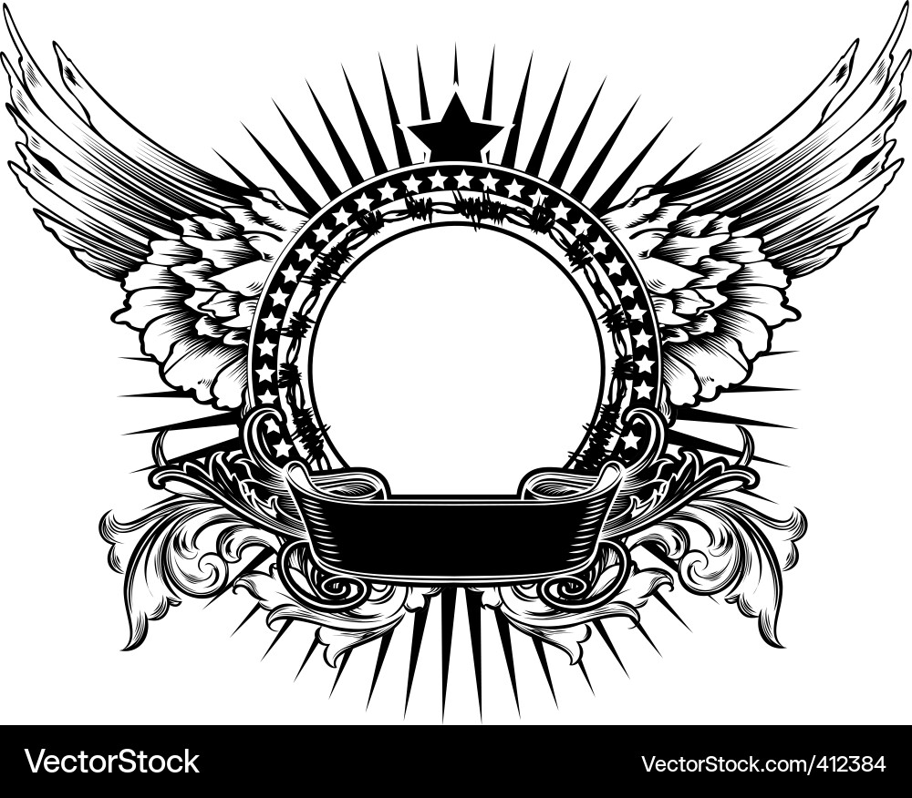 Dark Rock and Star Signatures Royalty Free Vector Image