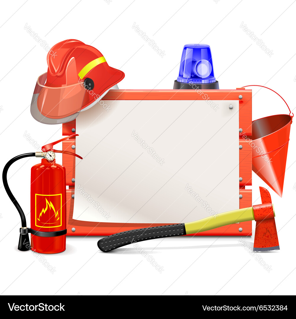 Fireboard with Warning Signs Royalty Free Vector Image