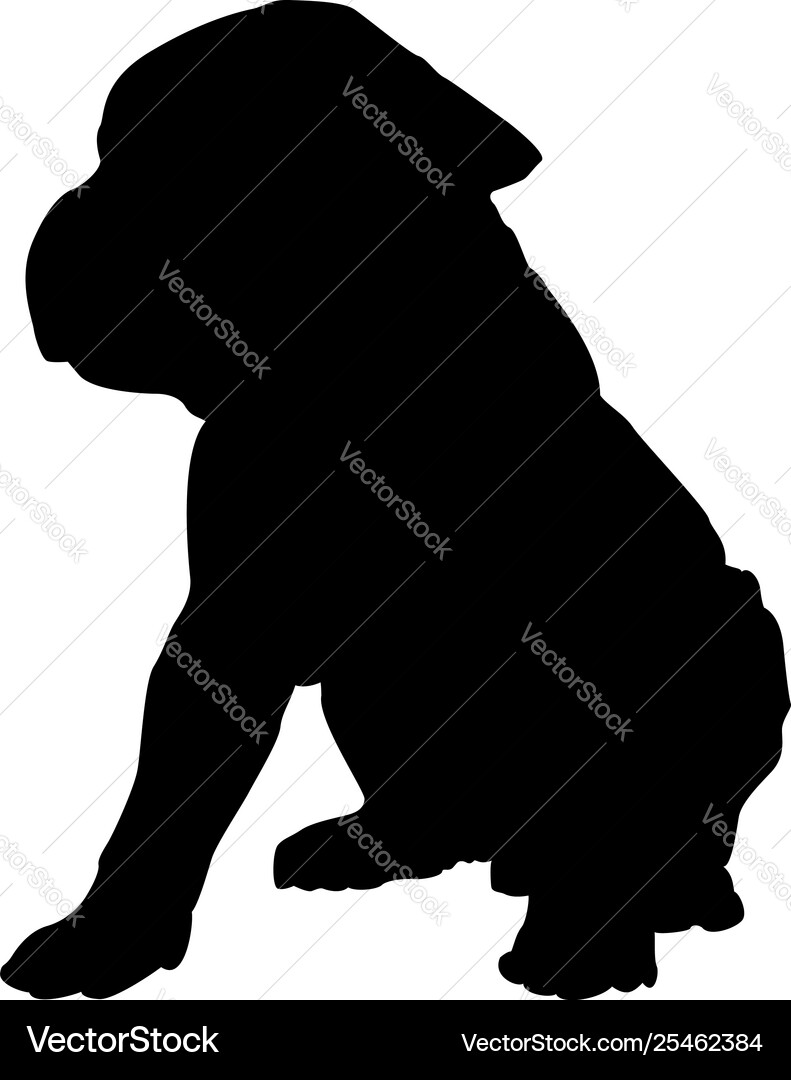 Puppy dog silhouette Royalty Free Vector Image