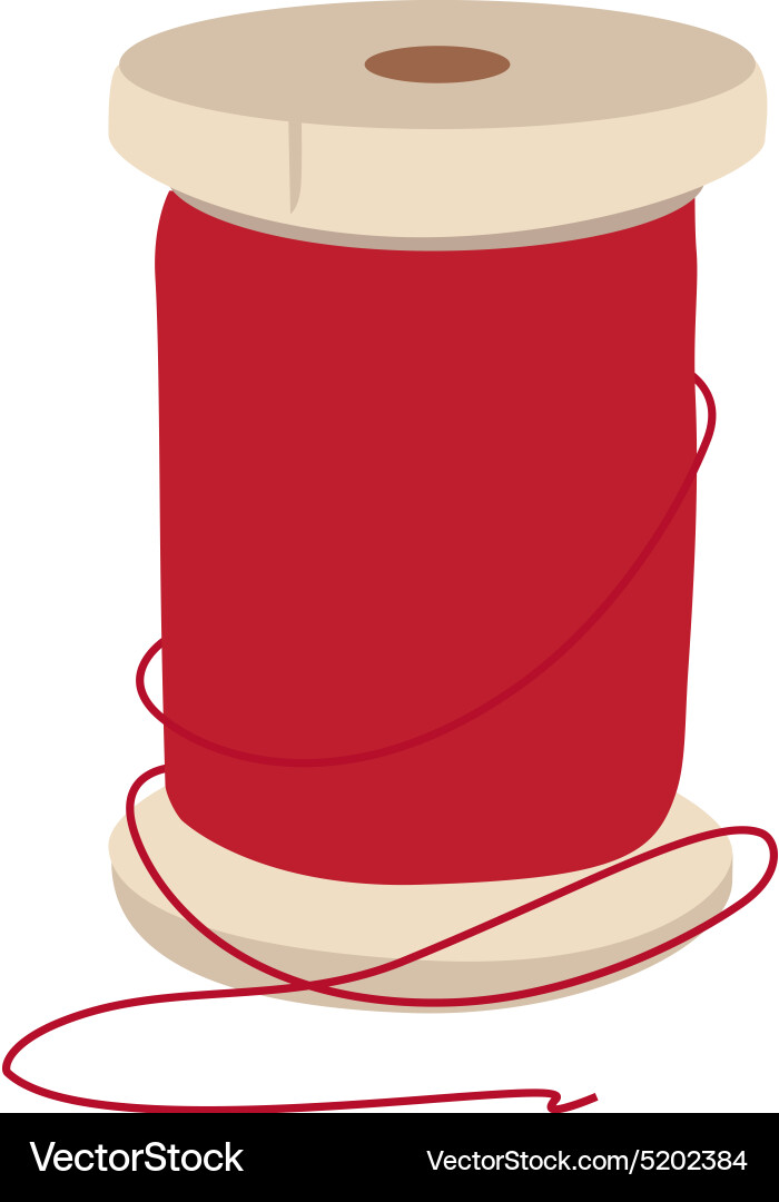 Red Thread Spool Royalty Free Vector Image - VectorStock
