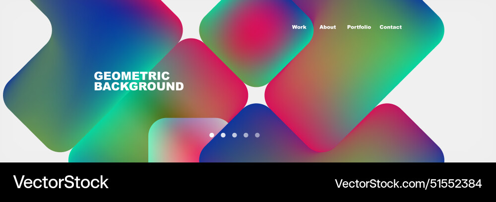 Square internet web page design template Vector Image