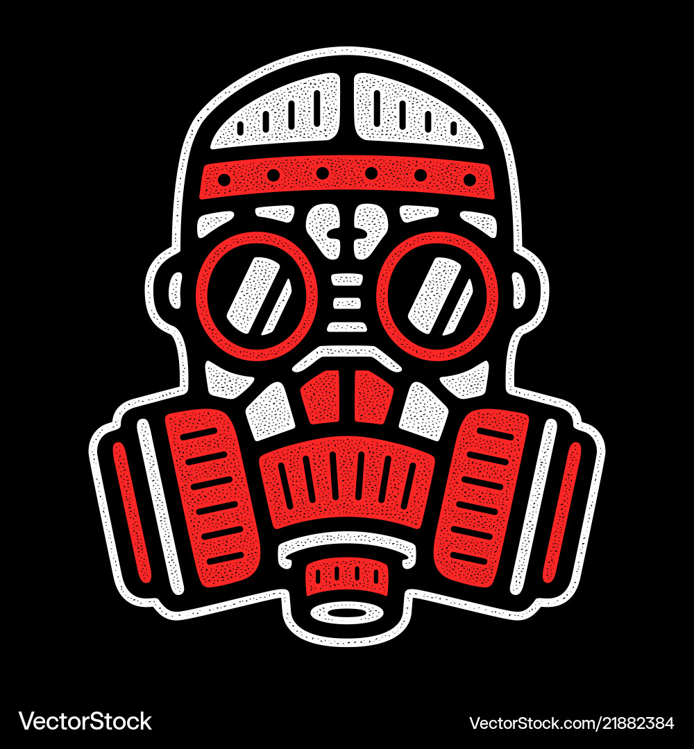 Vintage Gas Maske Lizenzfreies Vektorbild - VectorStock