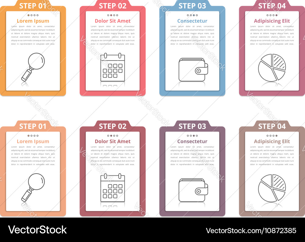 Four steps infographics Royalty Free Vector Image