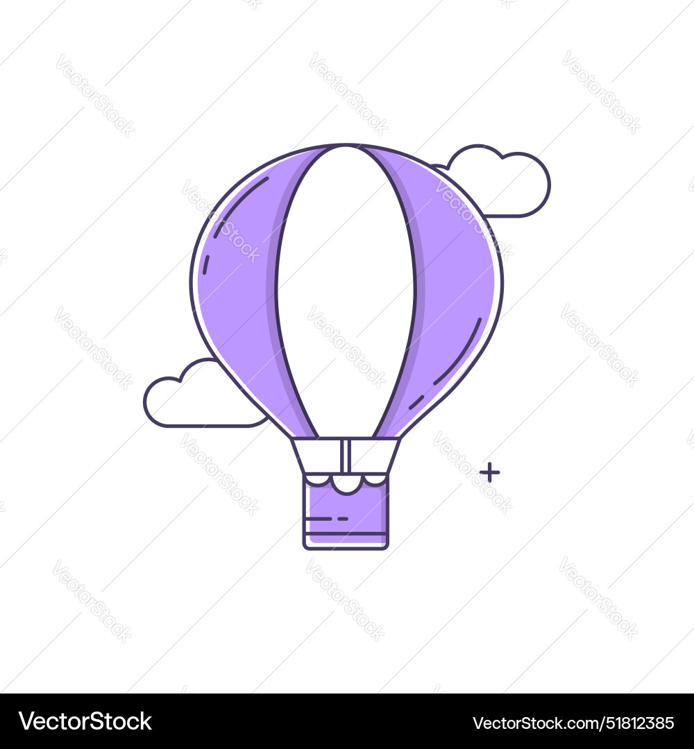 Hot air balloon ride adventure Royalty Free Vector Image