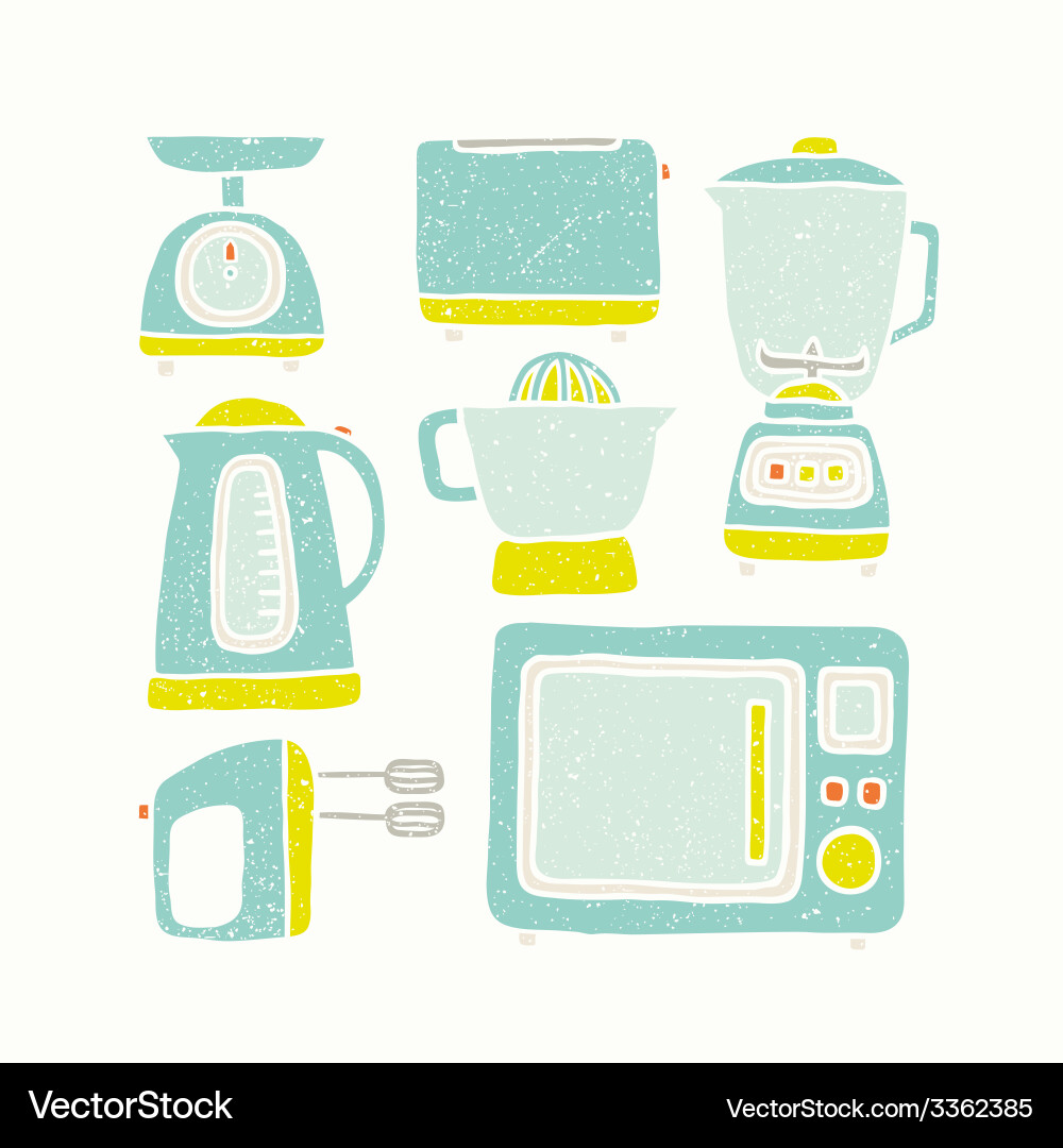 Kitchen appliances Royalty Free Vector Image - VectorStock