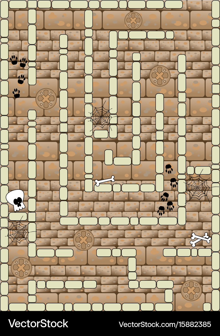 Labyrinth castle Royalty Free Vector Image - VectorStock