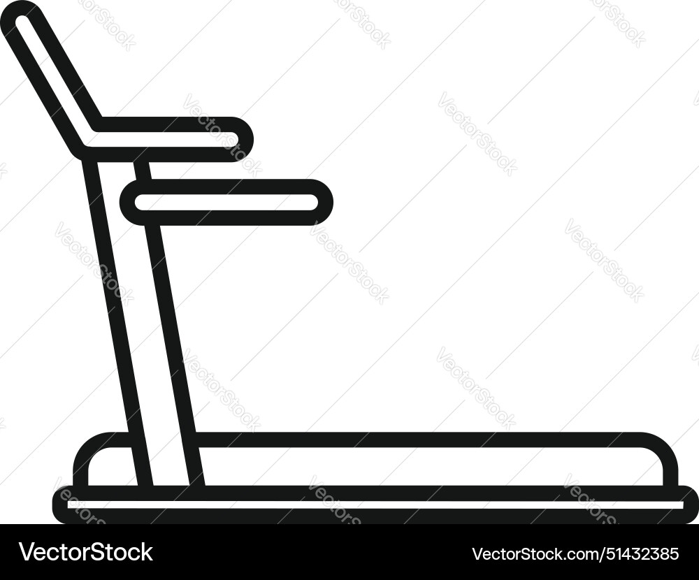 Outline icon of a treadmill Royalty Free Vector Image