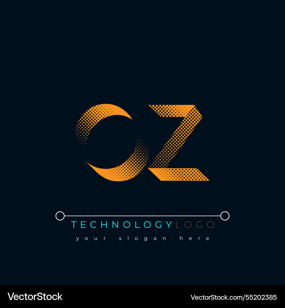 Oz abstract letter Royalty Free Vector Image - VectorStock