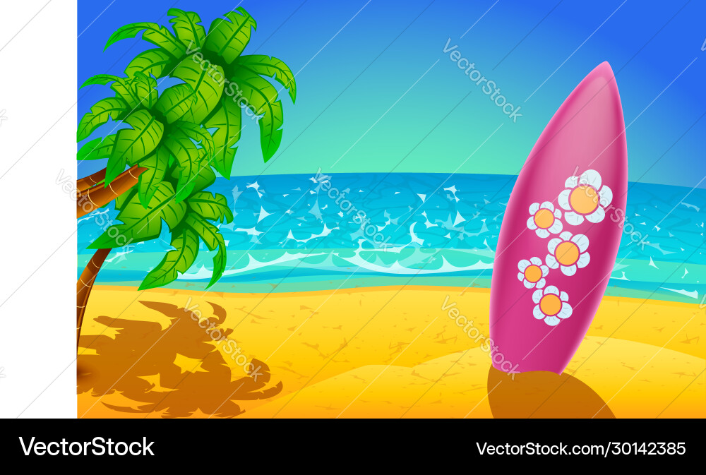 Surfboard single Royalty Free Vector Image - VectorStock