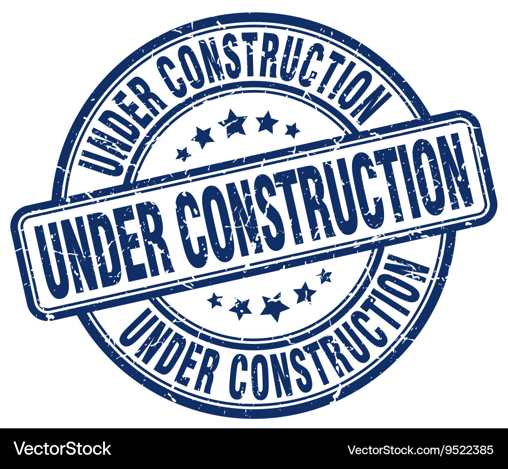 Under construction stamp Royalty Free Vector Image