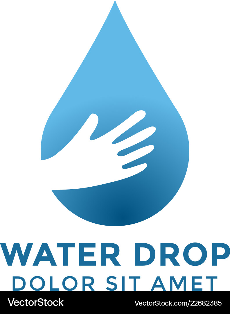 Water drop graphic design template Royalty Free Vector Image