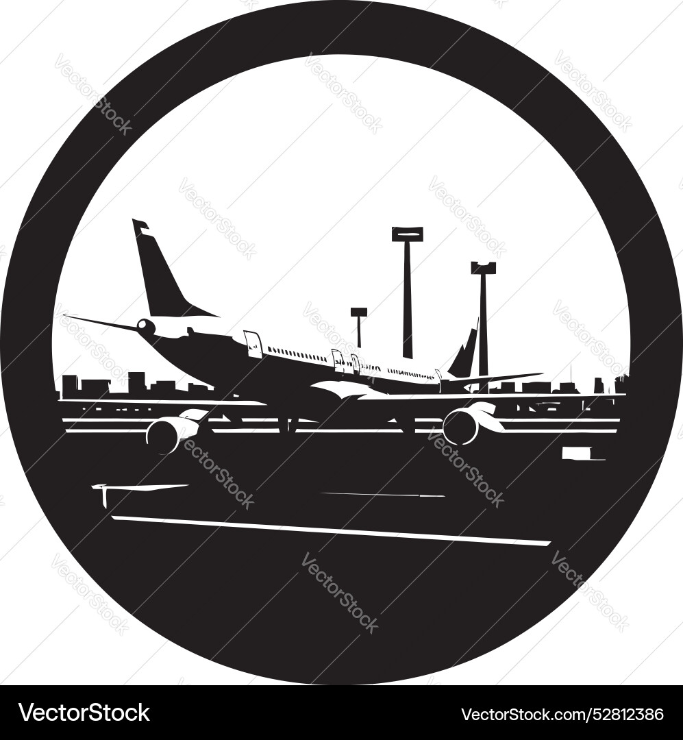 Aeroaffinity logo emblem skyportserenade airport Vector Image