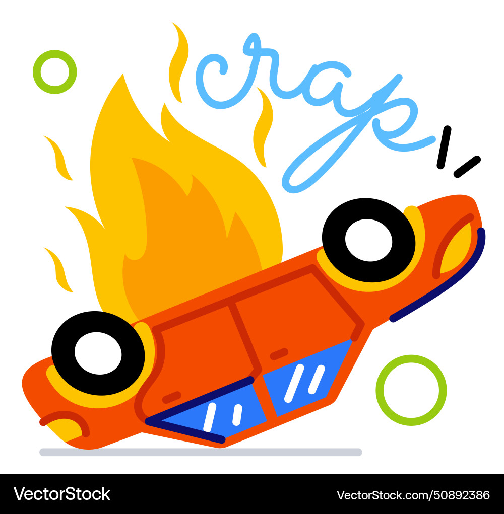Car accident Royalty Free Vector Image - VectorStock