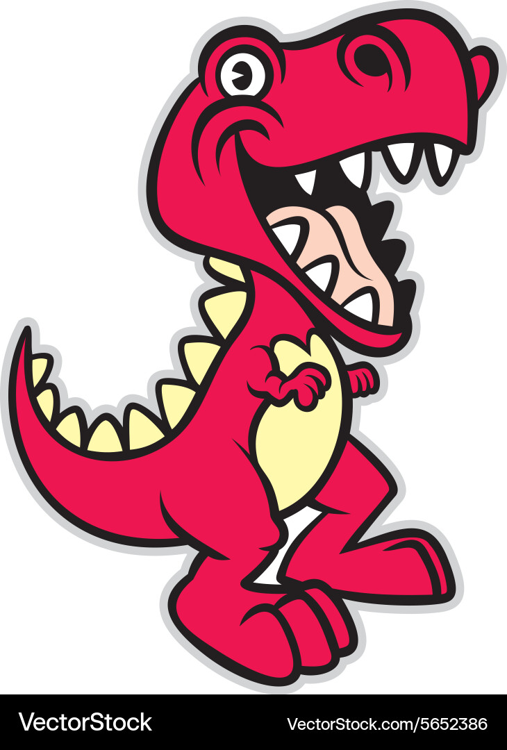 Cute cartoon t rex dinosaur Royalty Free Vector Image