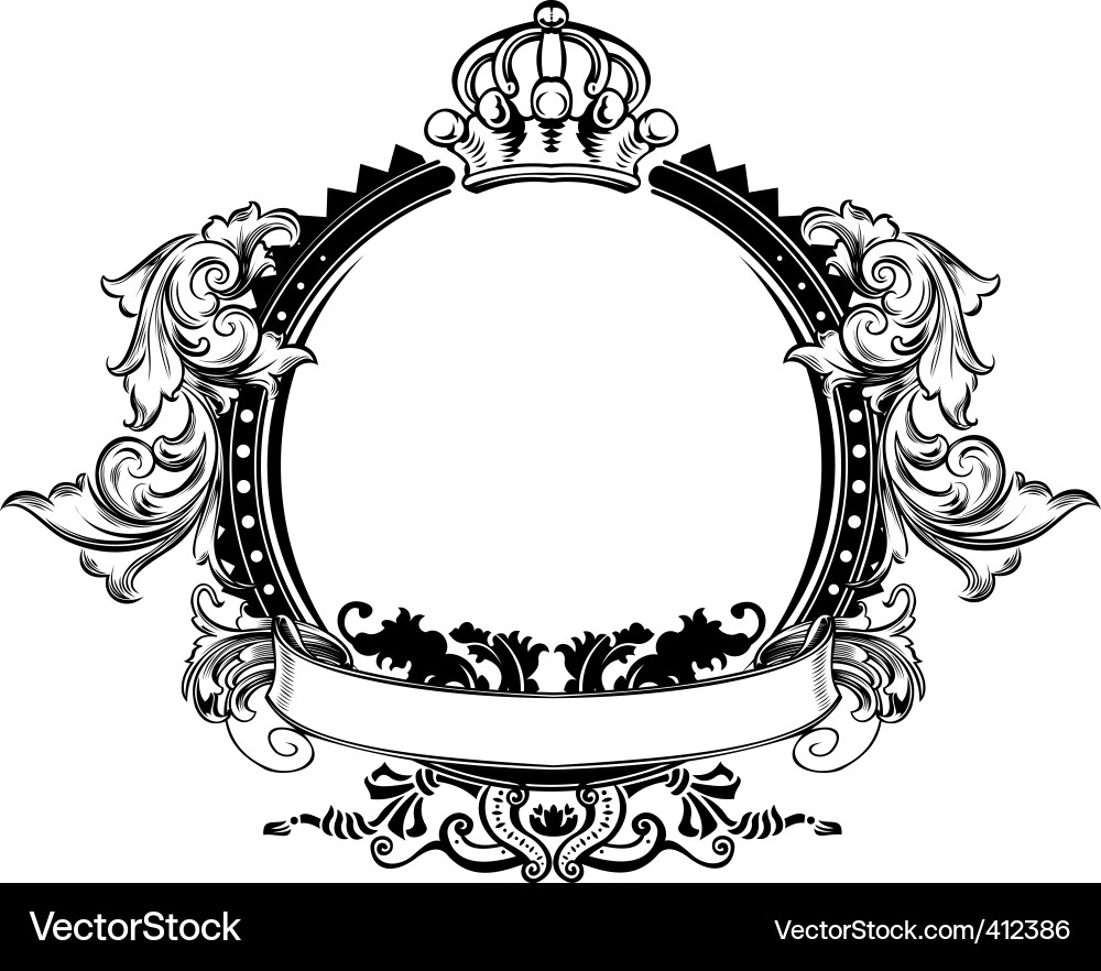 Decorative crown Royalty Free Vector Image - VectorStock