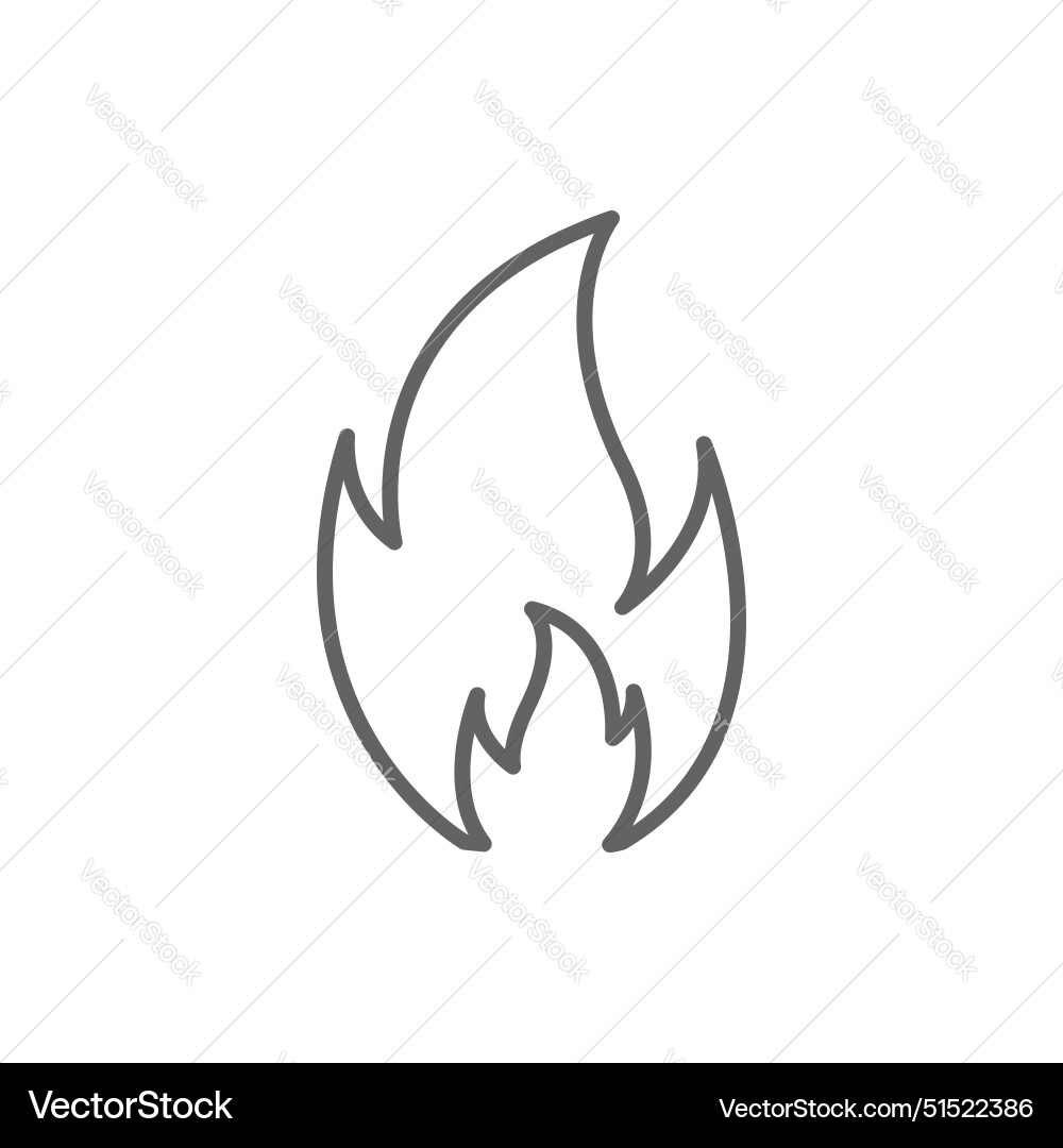 Flame icon Royalty Free Vector Image - VectorStock