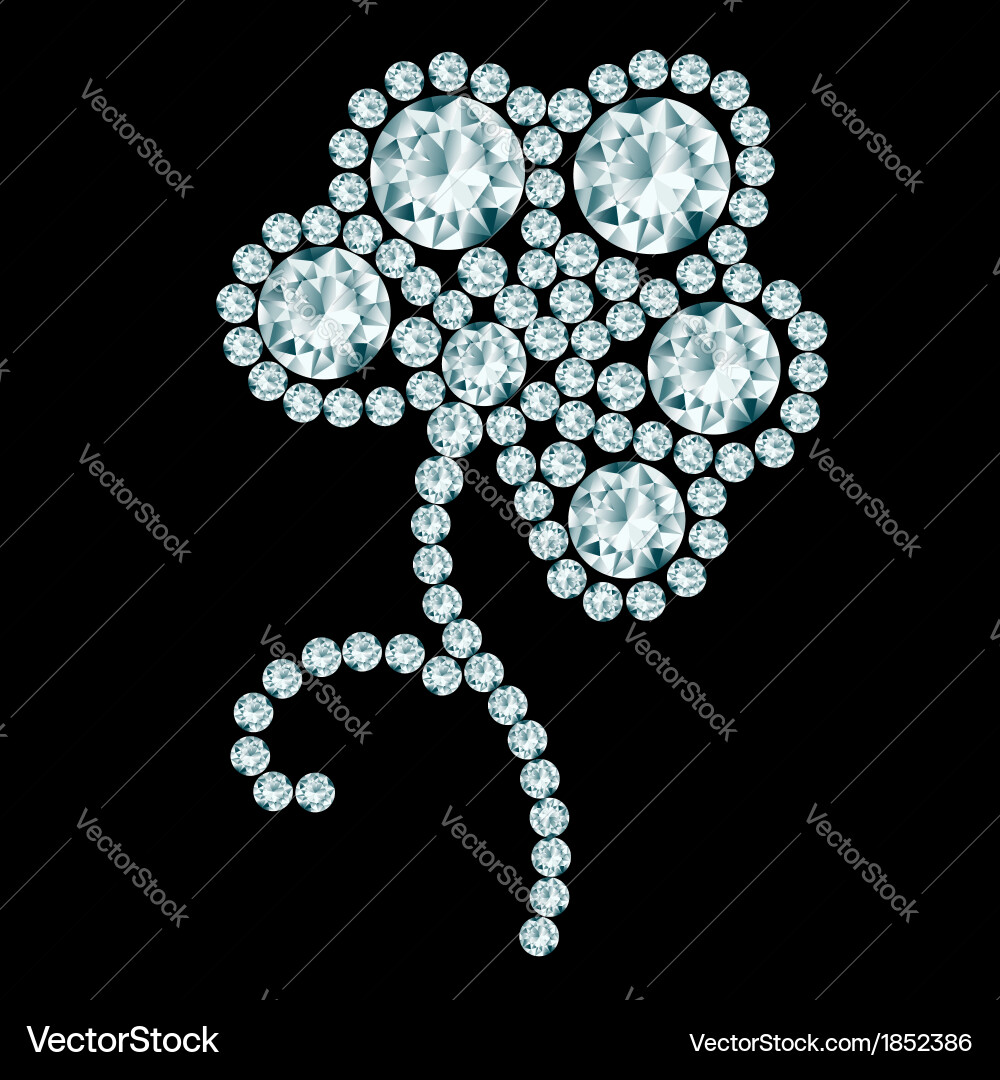 Flower diamond composition Royalty Free Vector Image
