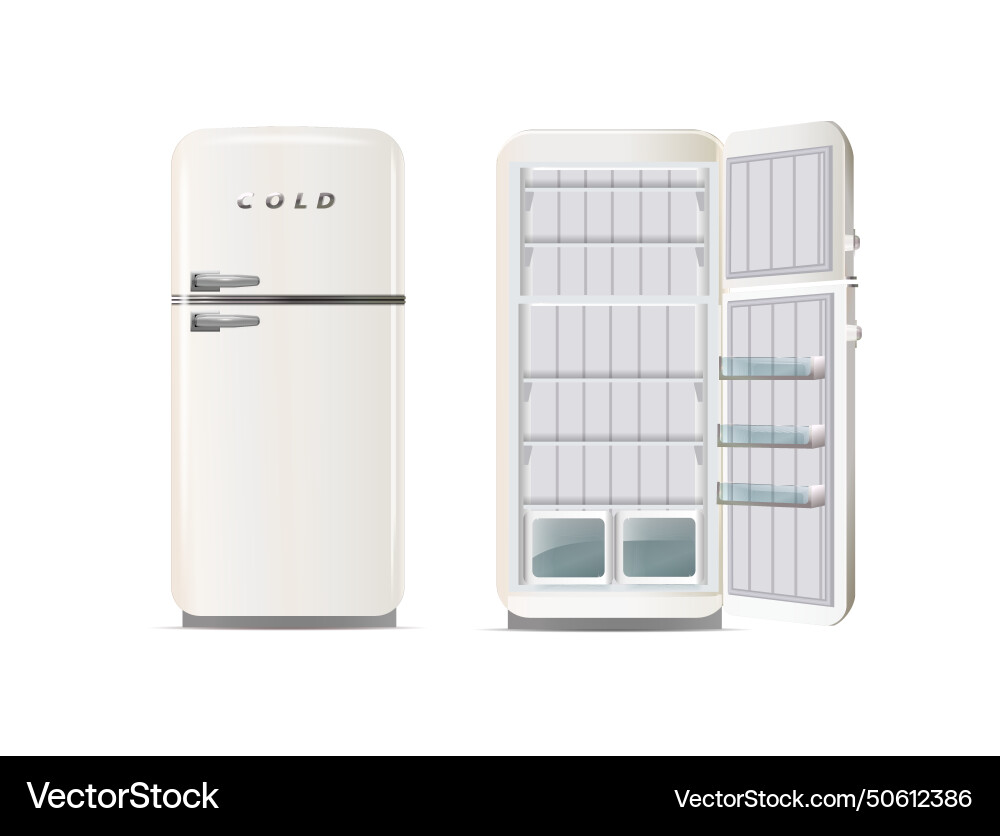 Modern fridges realistic coolers refrigerators Vector Image