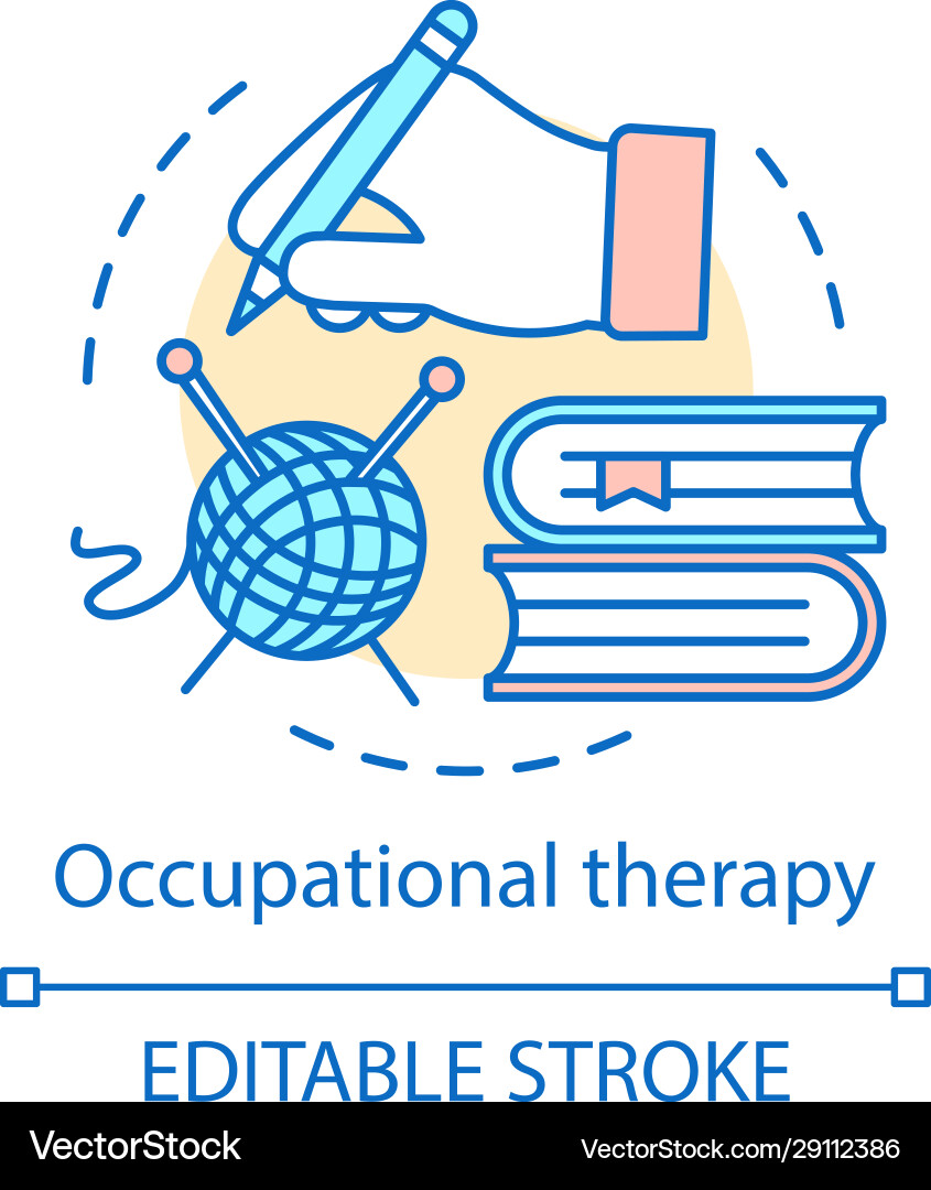 Occupational therapy concept icon Royalty Free Vector Image
