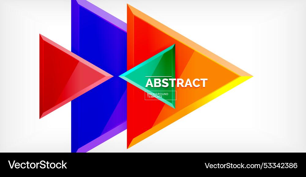 Triangle glass shapes geometric abstract Vector Image