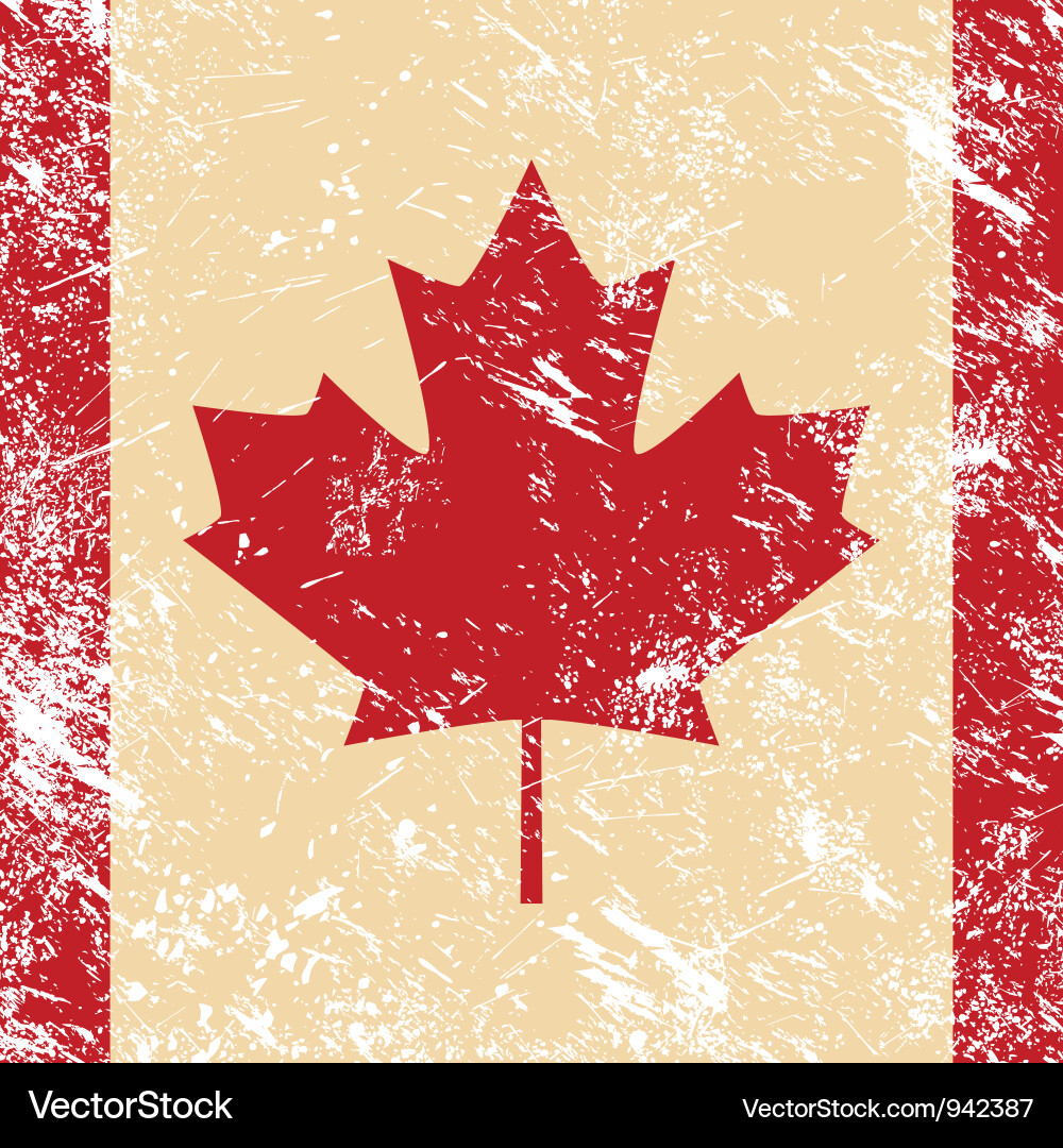 Canada retro flag Royalty Free Vector Image - VectorStock