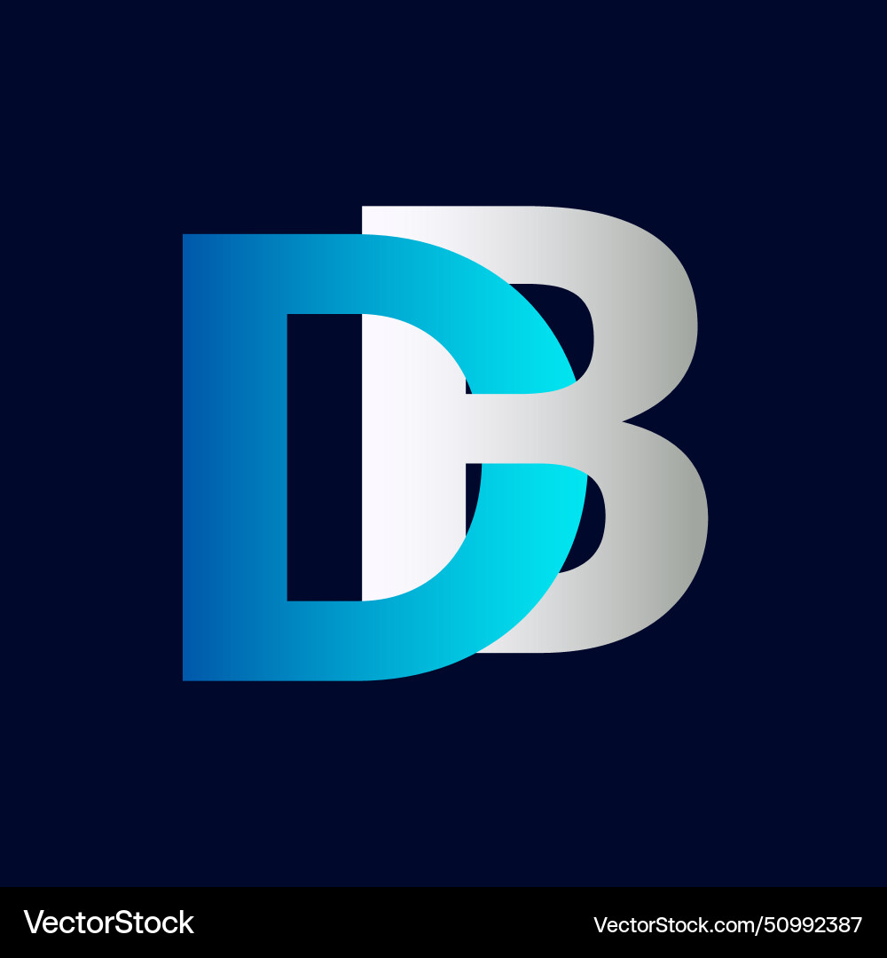 Db letter logo template design Royalty Free Vector Image