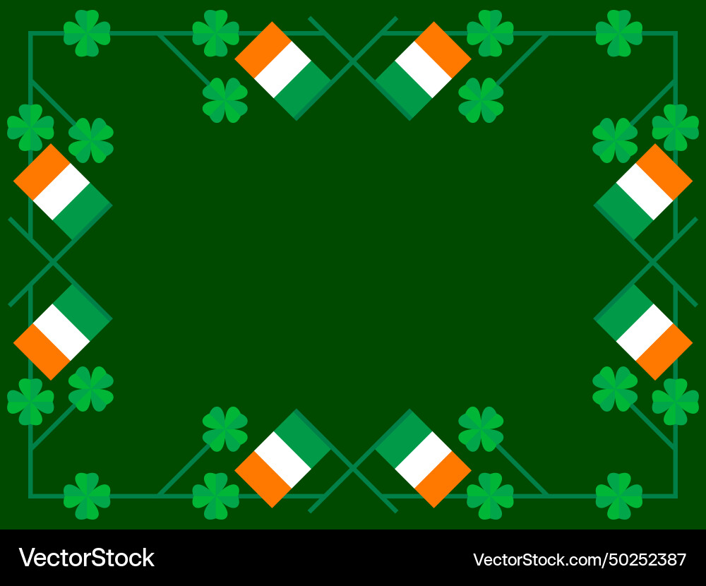 Frame for text st patricks day with irish Vector Image