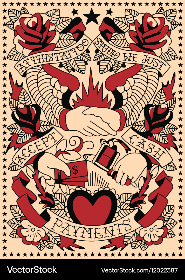 Old school tattoo 03 Royalty Free Vector Image