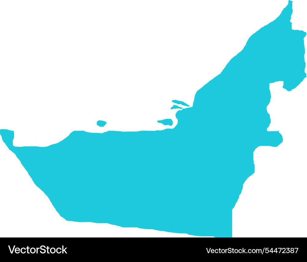 United arab emirates map Royalty Free Vector Image