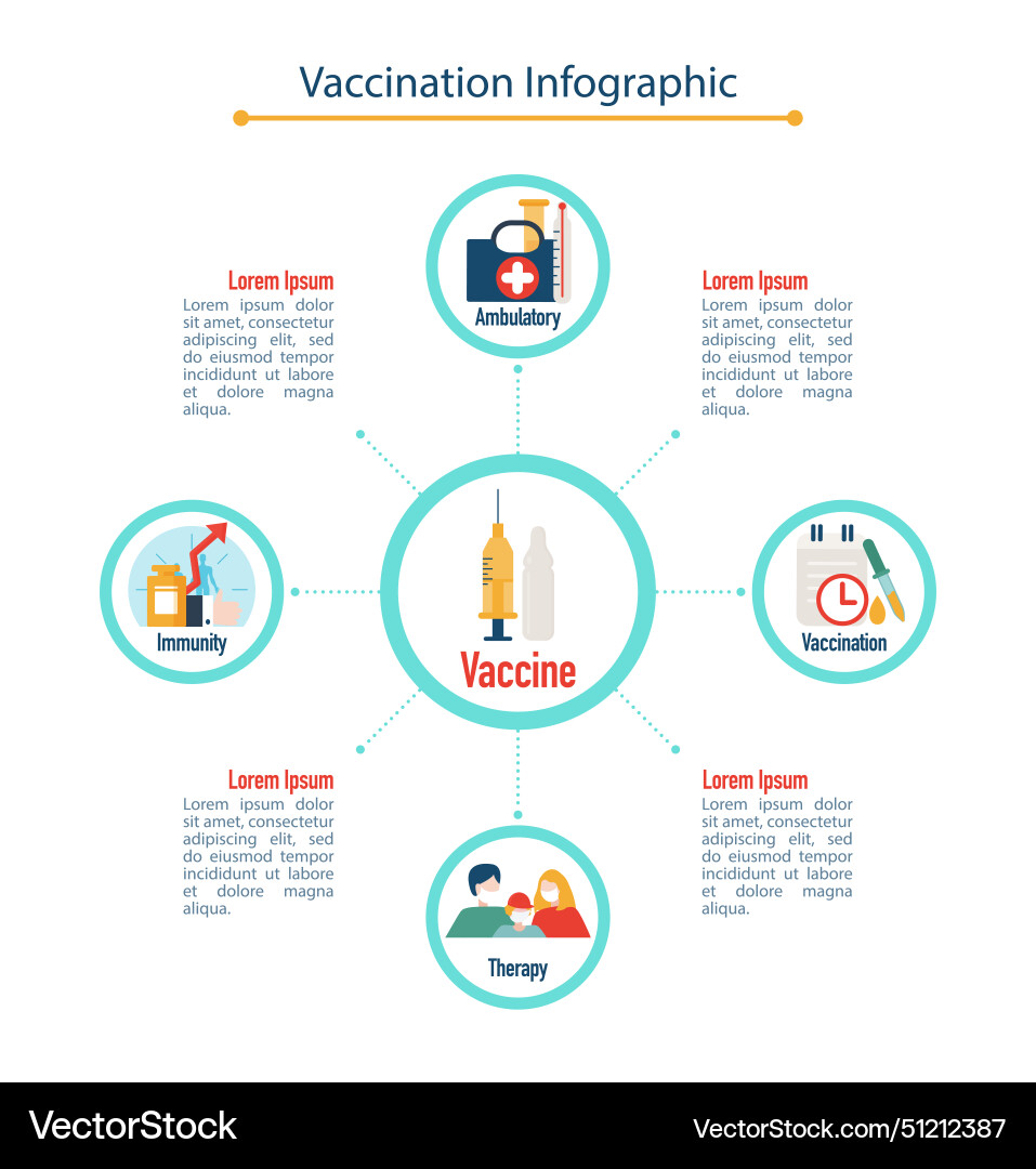 Vaccination infographic concept Royalty Free Vector Image