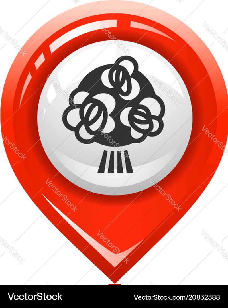 Brighted map marker Royalty Free Vector Image - VectorStock