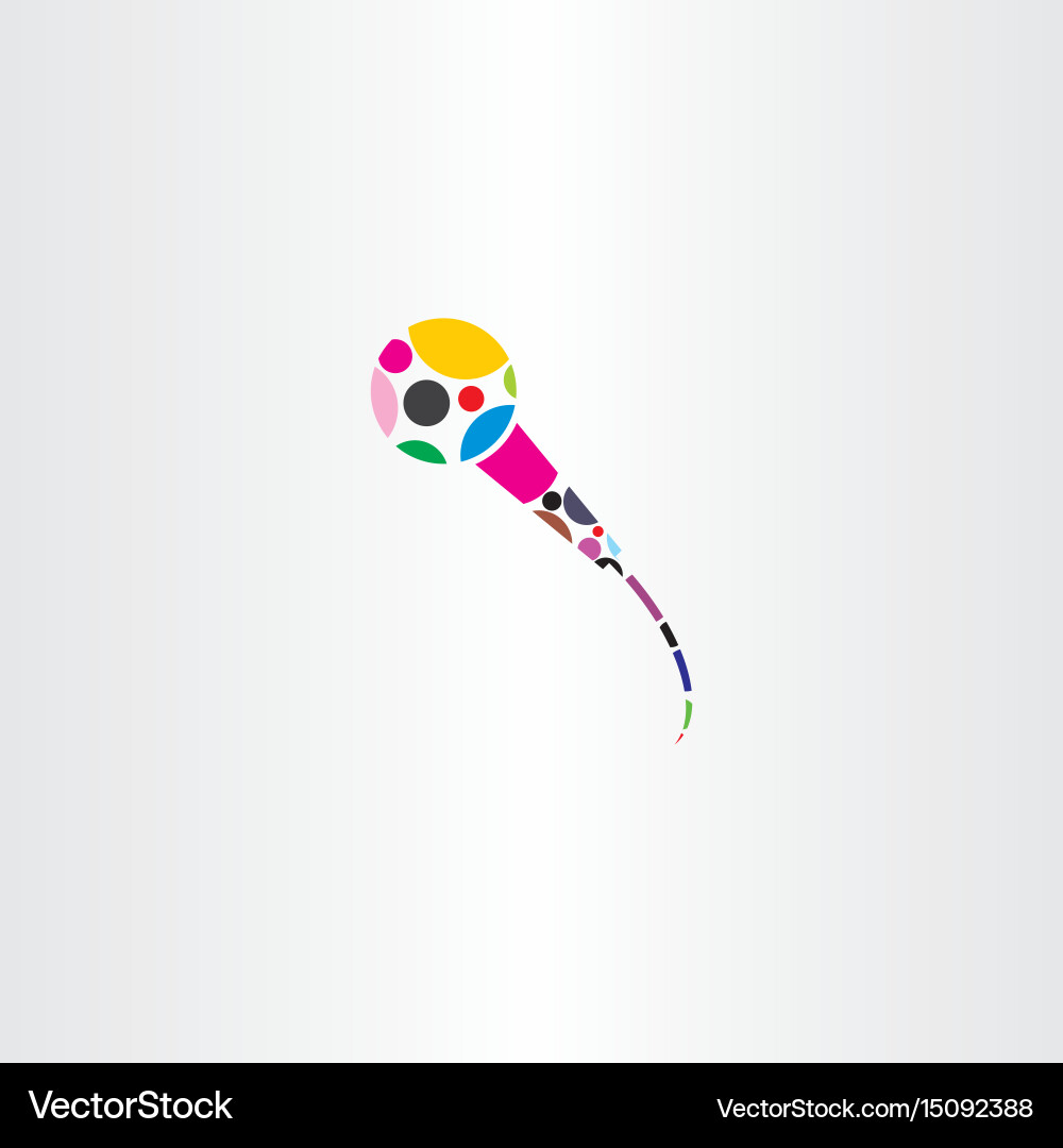 Colorful microphone logo icon Royalty Free Vector Image