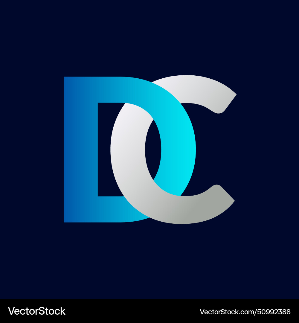 Dc letter logo template design Royalty Free Vector Image