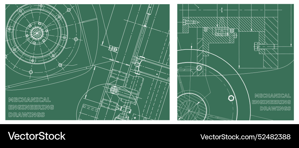 Engineering set cover flyer banner background Vector Image