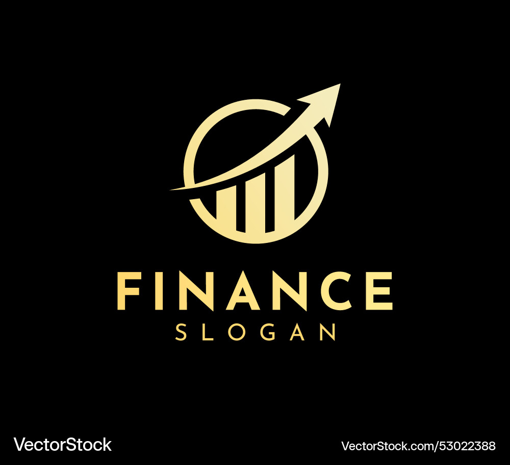 Finance business logo or financial Royalty Free Vector Image