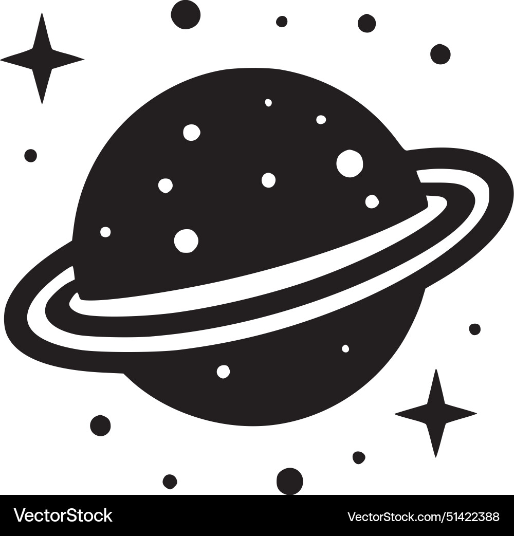 Galaxy - minimalist and simple silhouette Vector Image