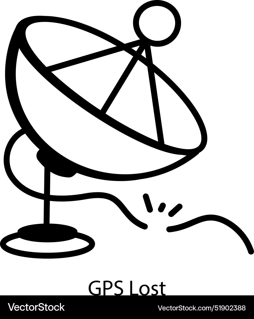 Gps lost Royalty Free Vector Image - VectorStock