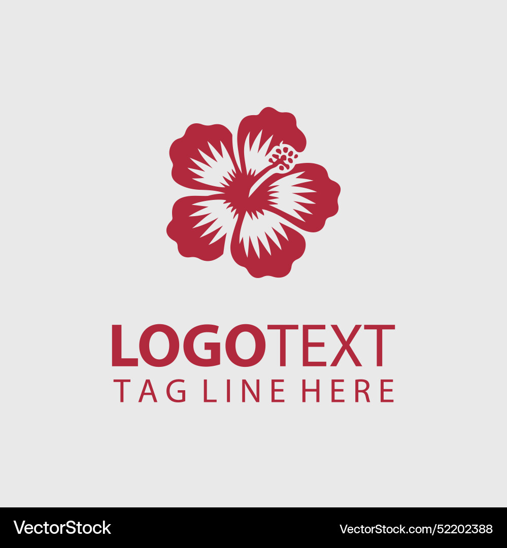 Hibiscus flower logo Royalty Free Vector Image