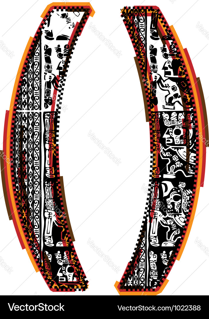 Incas font Royalty Free Vector Image - VectorStock