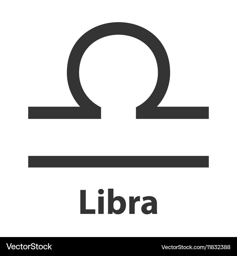 Libra scales zodiac sign icon Royalty Free Vector Image