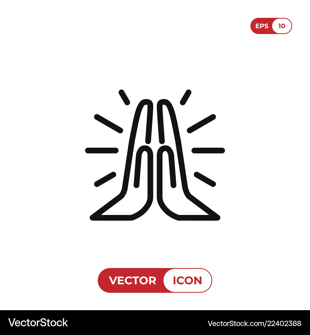 Pray icon Royalty Free Vector Image - VectorStock