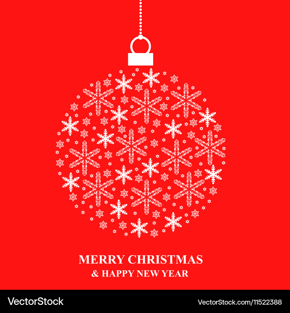 Red snow ball Royalty Free Vector Image - VectorStock