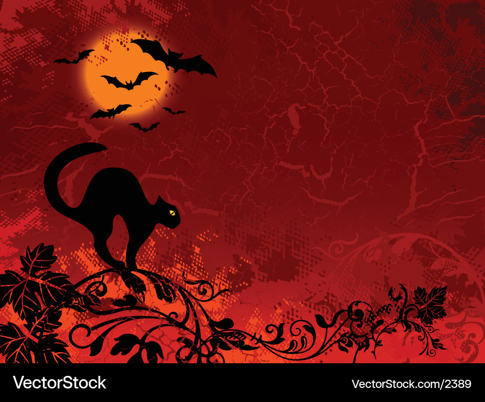 Cute Halloween Cat Bat – Royalty-Free Vector | VectorStock