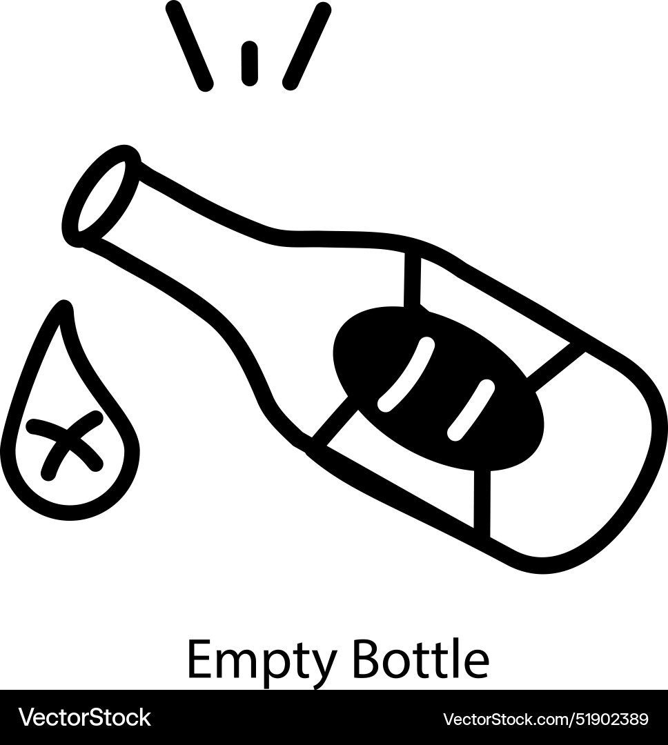 Empty bottle Royalty Free Vector Image - VectorStock