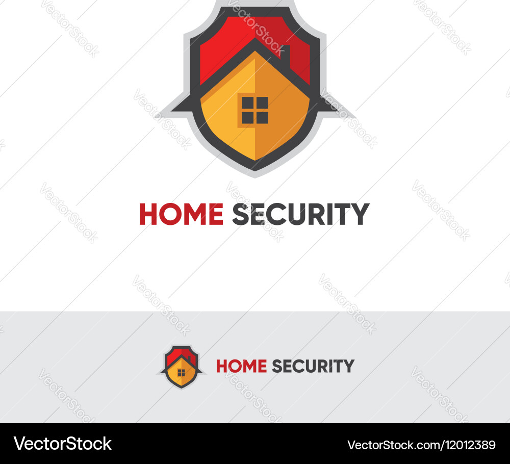 Home security logo Royalty Free Vector Image - VectorStock