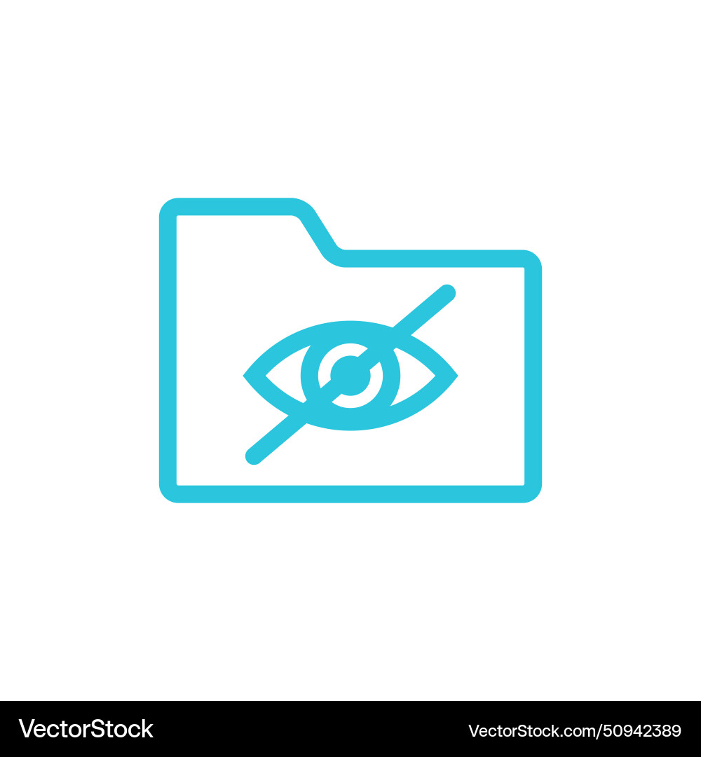 Invisible hidden data eye icon isolated Royalty Free Vector
