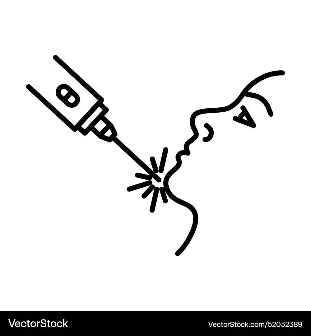 Laser dermatology icon linear logo mark in black Vector Image