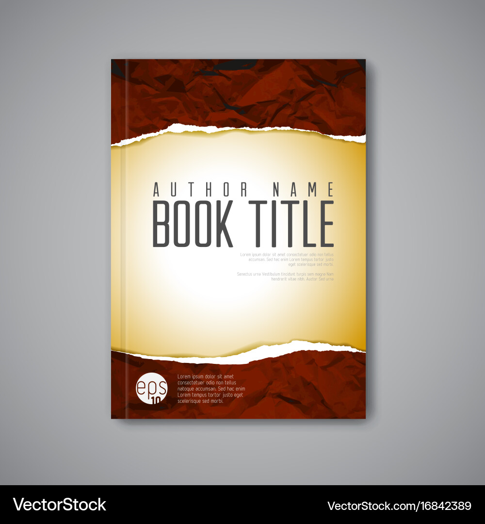 Modern abstract book cover template Royalty Free Vector