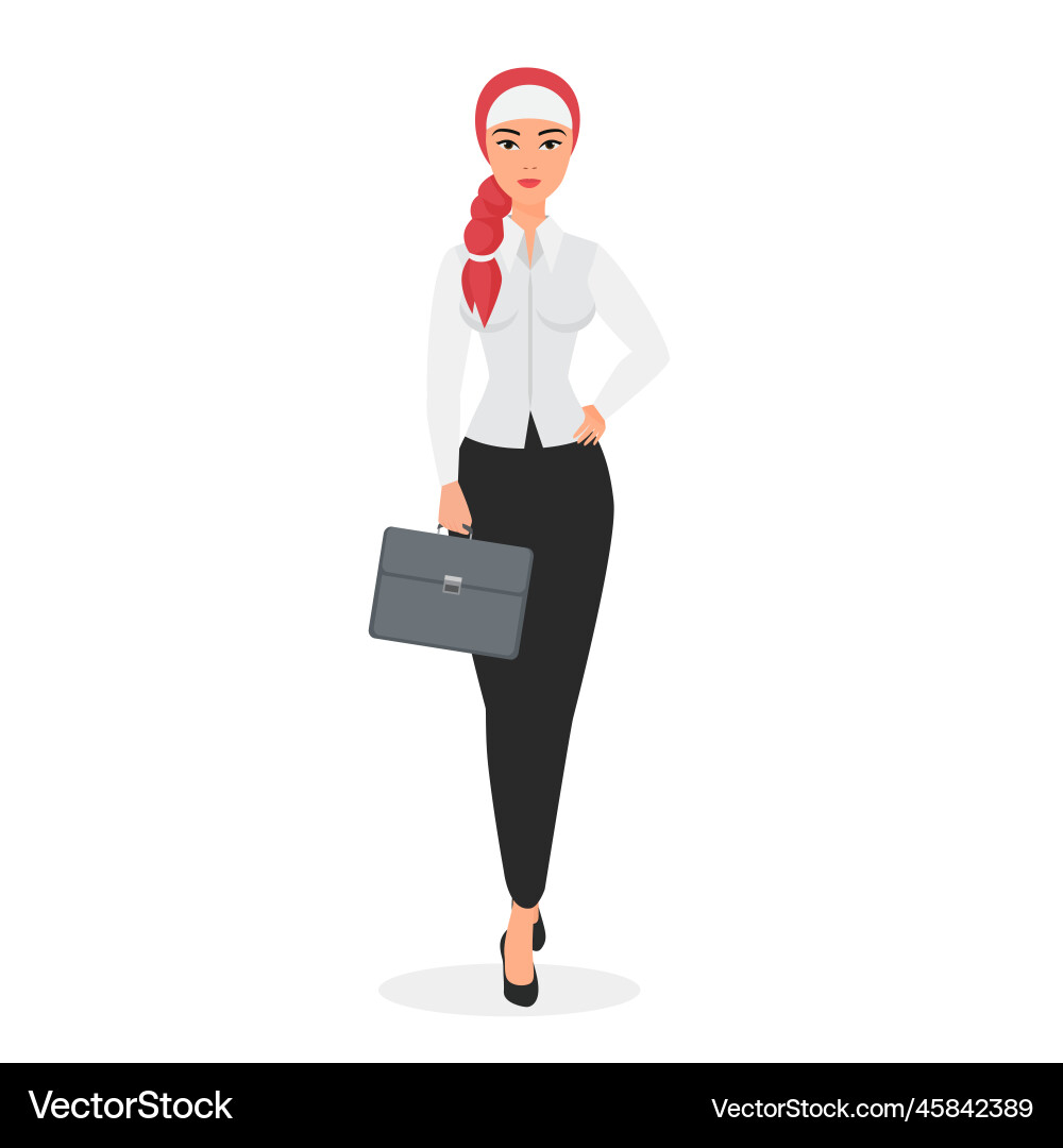 Muslim business lady Royalty Free Vector Image