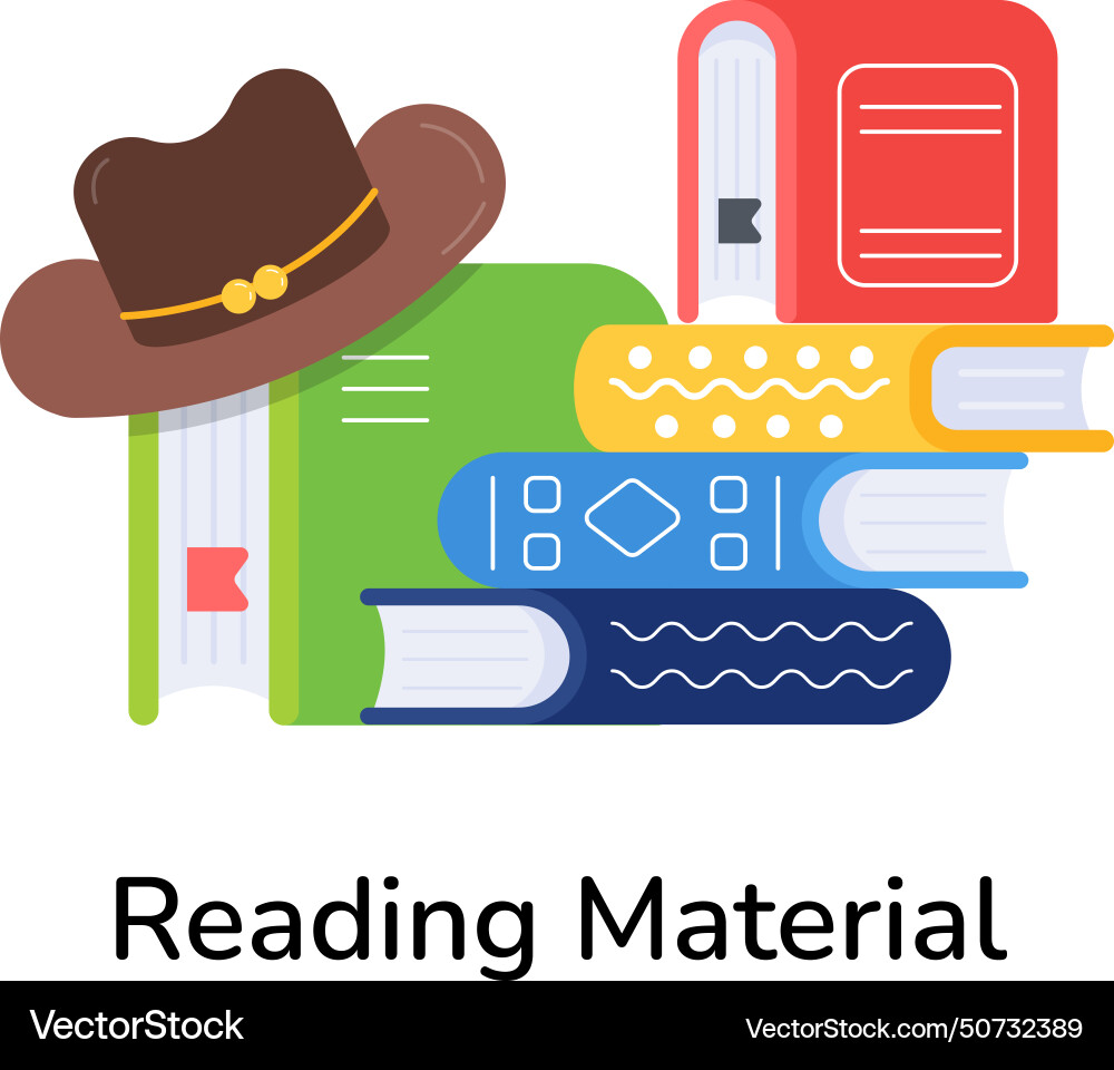 Reading material Royalty Free Vector Image - VectorStock